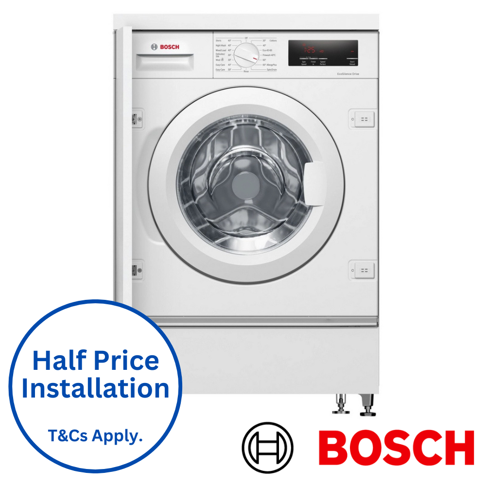Bosch WIW28302GB Integrated Washing Machine 8kg 1400 Spin Speed Smyth Patterson