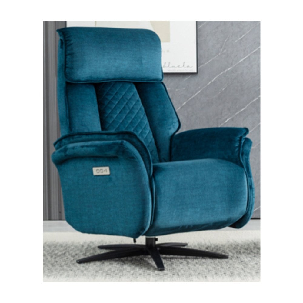 Evoque Swivel Electric Chair Dual Motor Ocean Blue Annaghmore – Smyth ...
